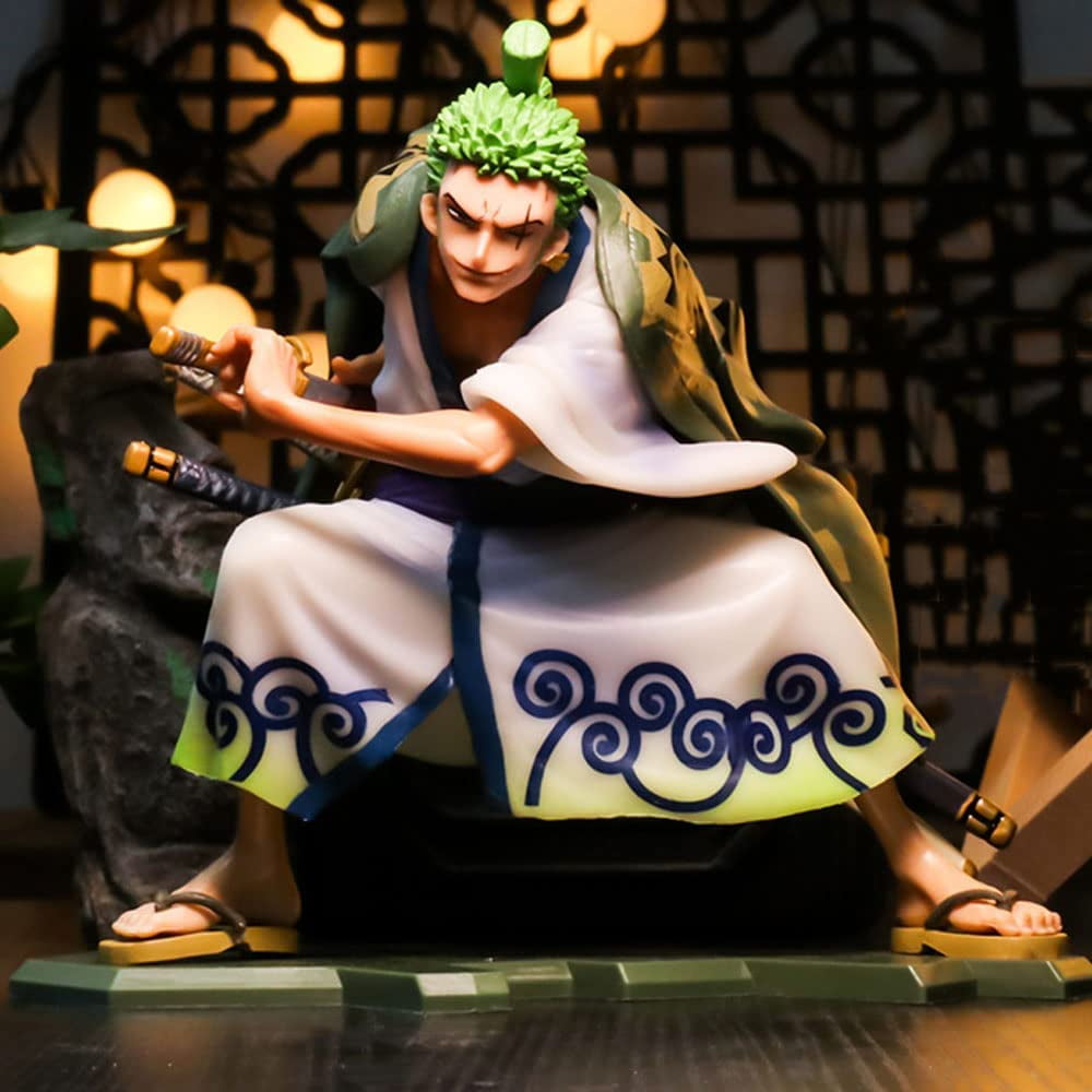 New Zoro (Wanokuni) Anime Statue Game Characters Cartoon Desktop ...