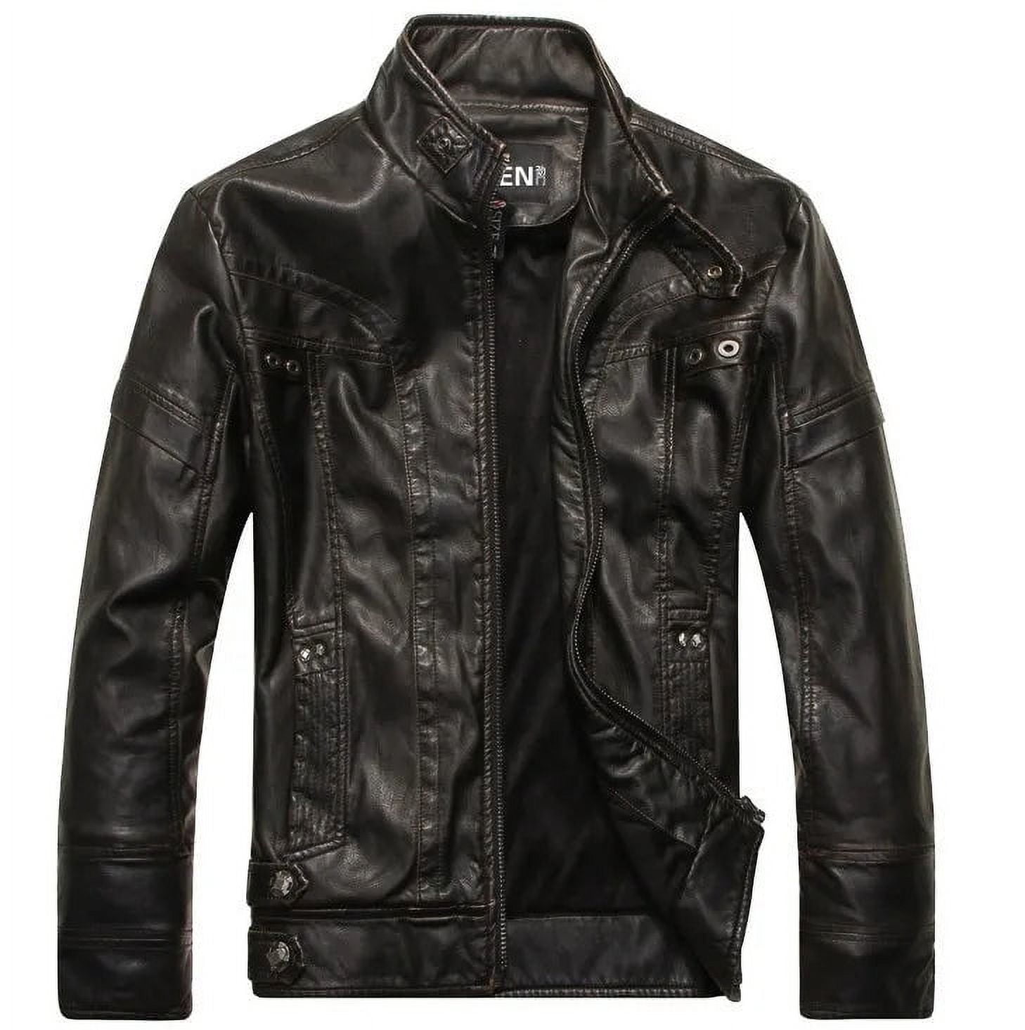 New arrive brand motorcycle leather jacket men men's leather jackets ...