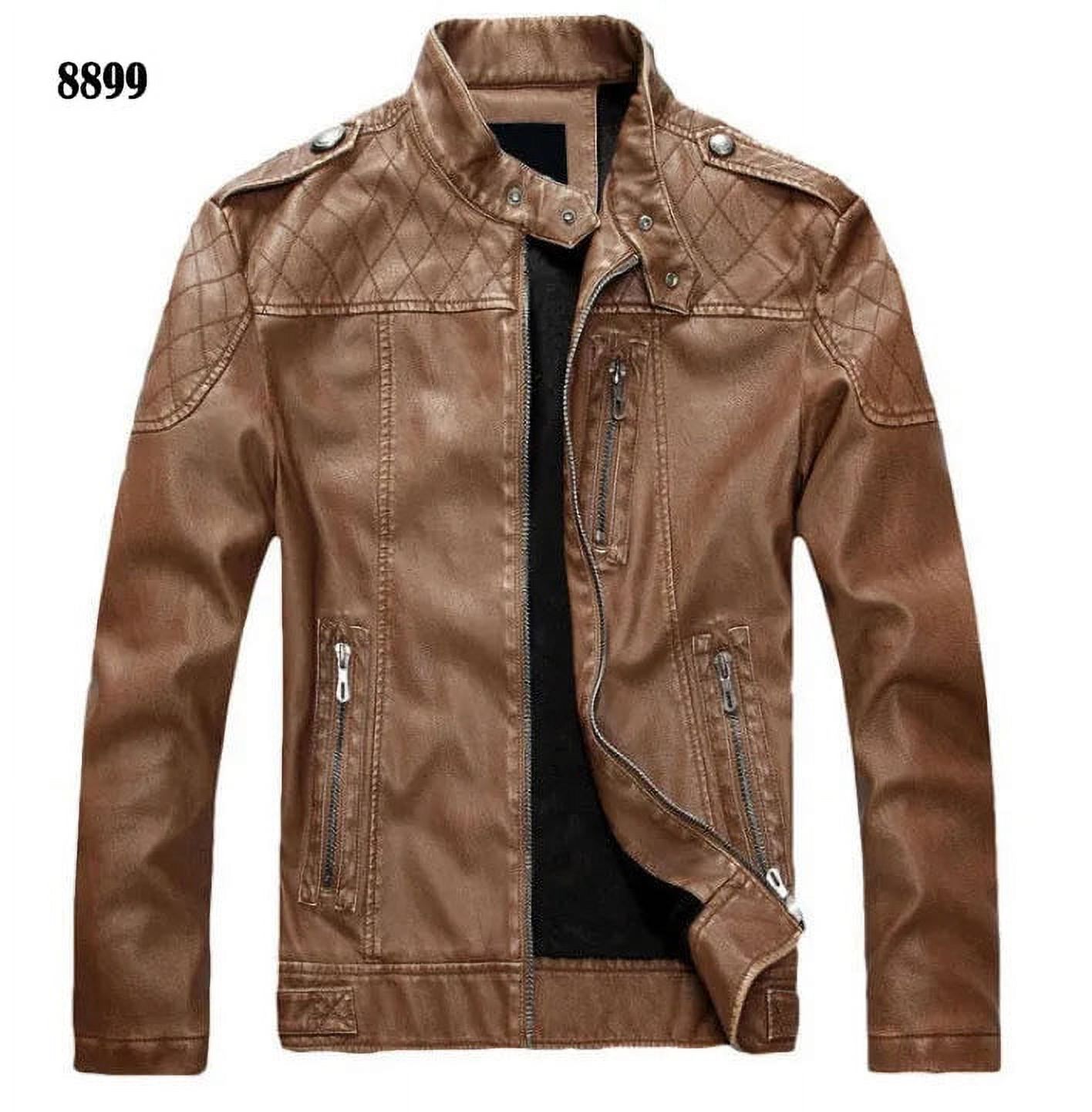 New arrive brand motorcycle leather jacket men men's leather jackets ...