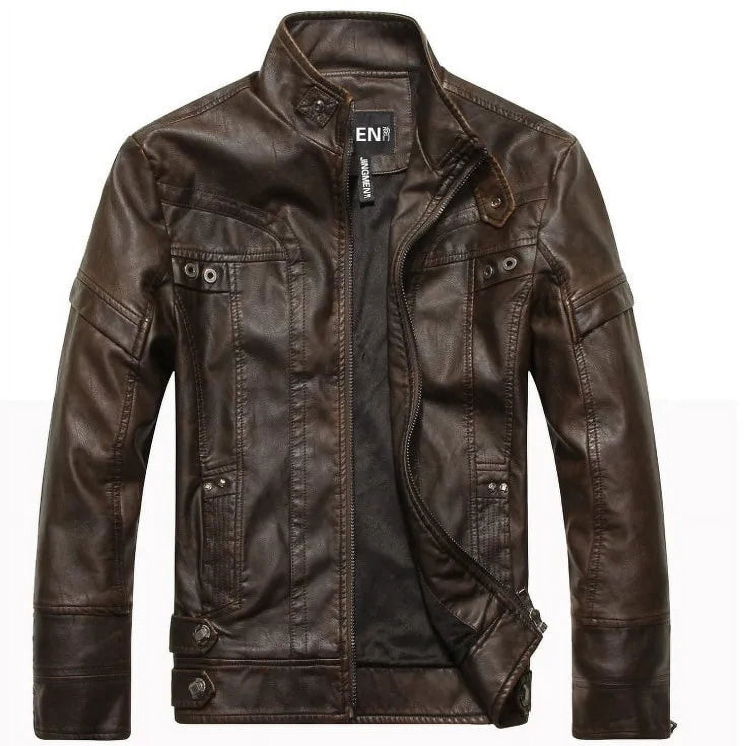 New arrive brand motorcycle leather jacket men men's leather jackets ...