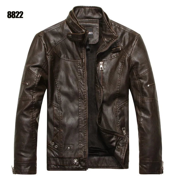 New arrive brand motorcycle leather jacket men men's leather jackets ...