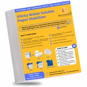 "Sulky Printable Sticky Fabri-Solvy Stabilizer, Medium & Heavy Weight ...