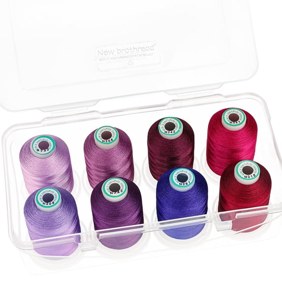 New brothread - 15 Options - 8 Snap Spools of 1000m Each Polyester ...