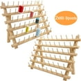 New brothread 2-Pack 60 Spool Wood Organizer - Wall Mountable Thread ...