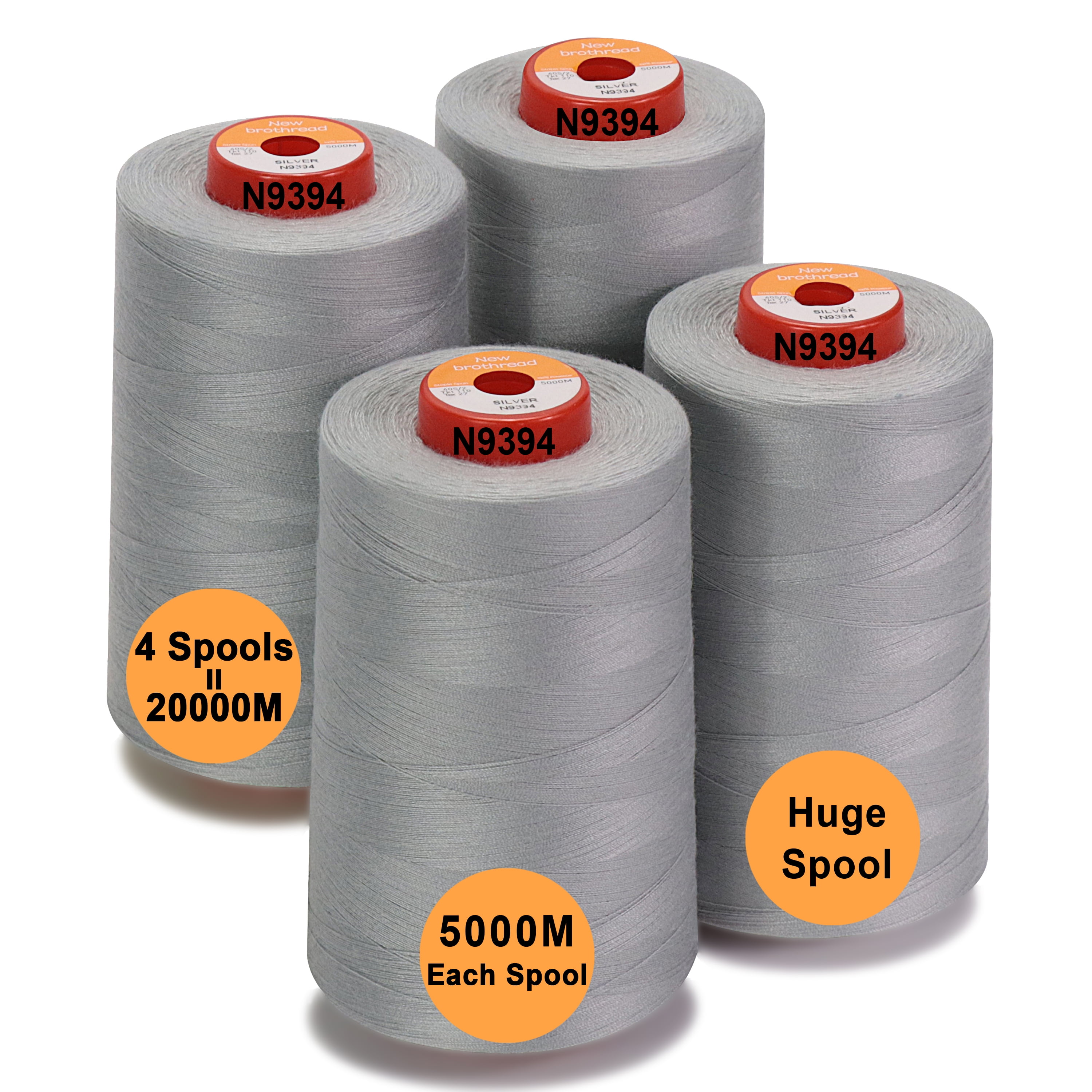 New brothread 4 Large Cones Spools of Polyester Sewing Serger Quilting ...