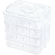 Casewin 3 Tier Transparent Plastic Stackable Storage Box - Adjustable ...