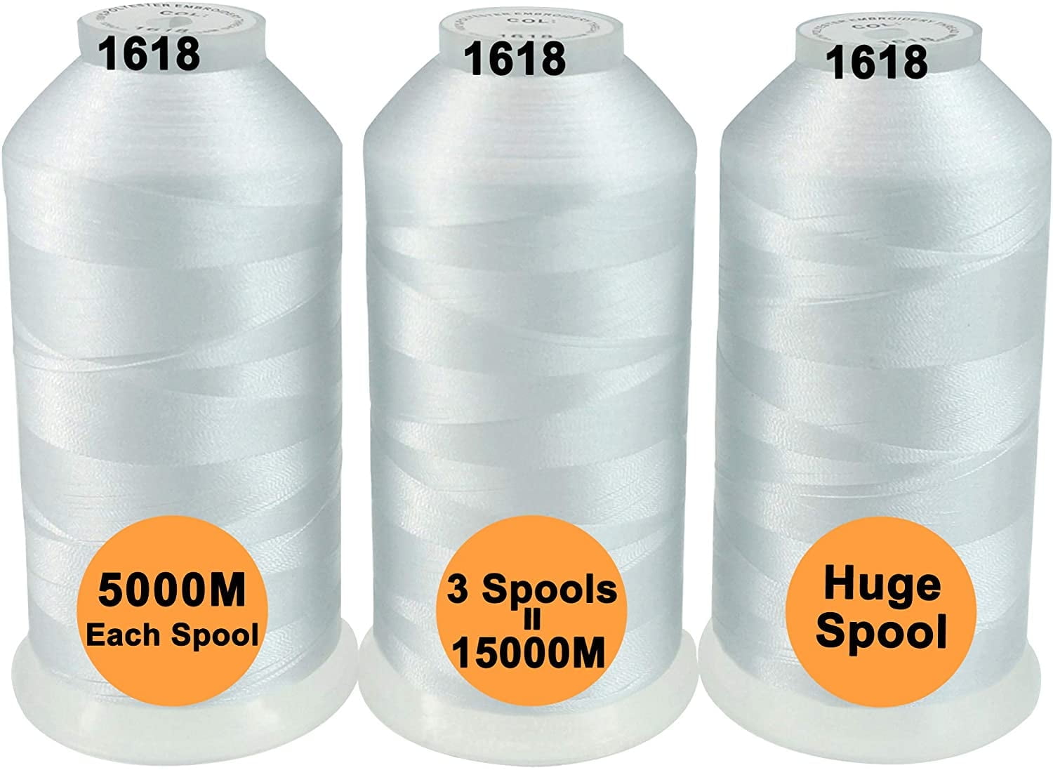 New Brothread 5000M Huge Spool 100% Polyester Embroidery Machine Thread ...
