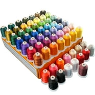 Candle Threads 63-Color 100% Polyester Machine Embroidery Thread, 550 ...