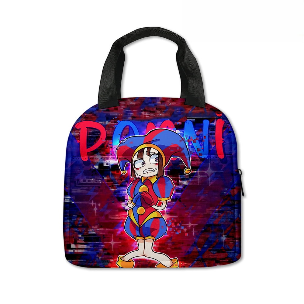 New cartoon anime cool digital circus print lunch bag, large-capacity ...