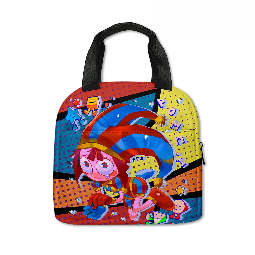 New cartoon anime cool digital circus print lunch bag, large-capacity ...