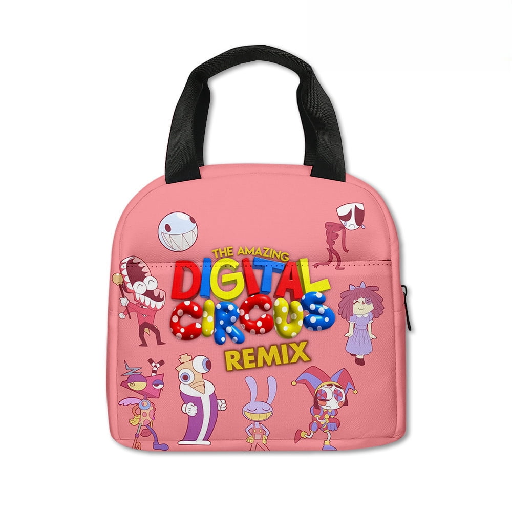 New cartoon anime cool digital circus print lunch bag, large-capacity ...