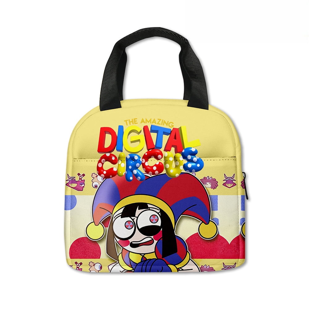 New cartoon anime cool digital circus print lunch bag, large-capacity ...