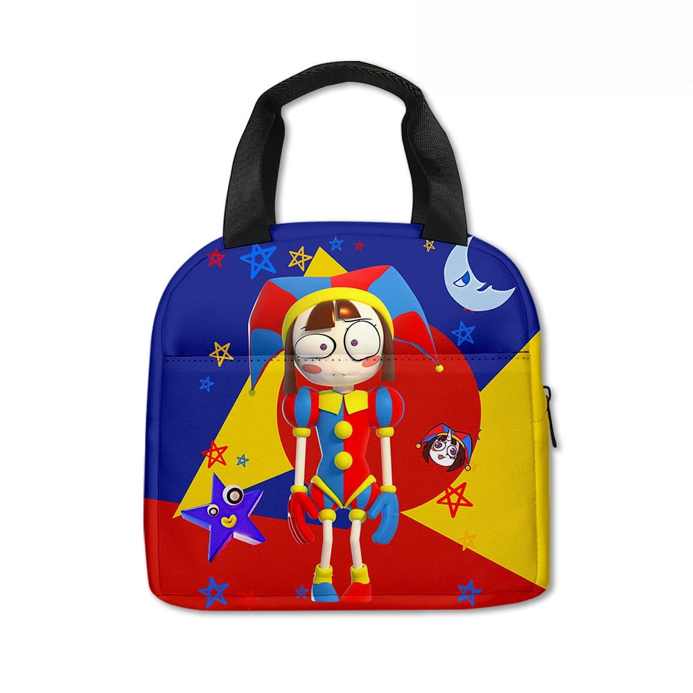 New cartoon anime cool digital circus print lunch bag, large-capacity ...