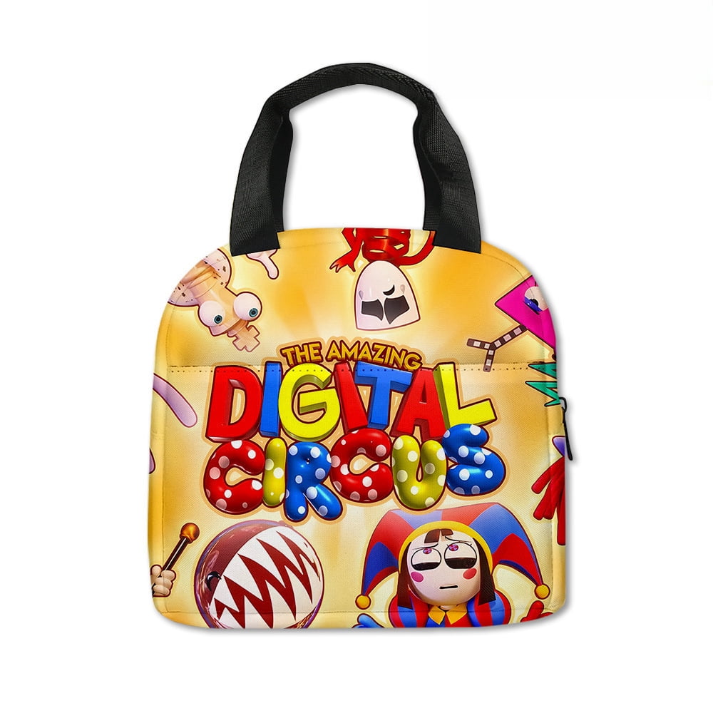 New cartoon anime cool digital circus print lunch bag, large-capacity ...