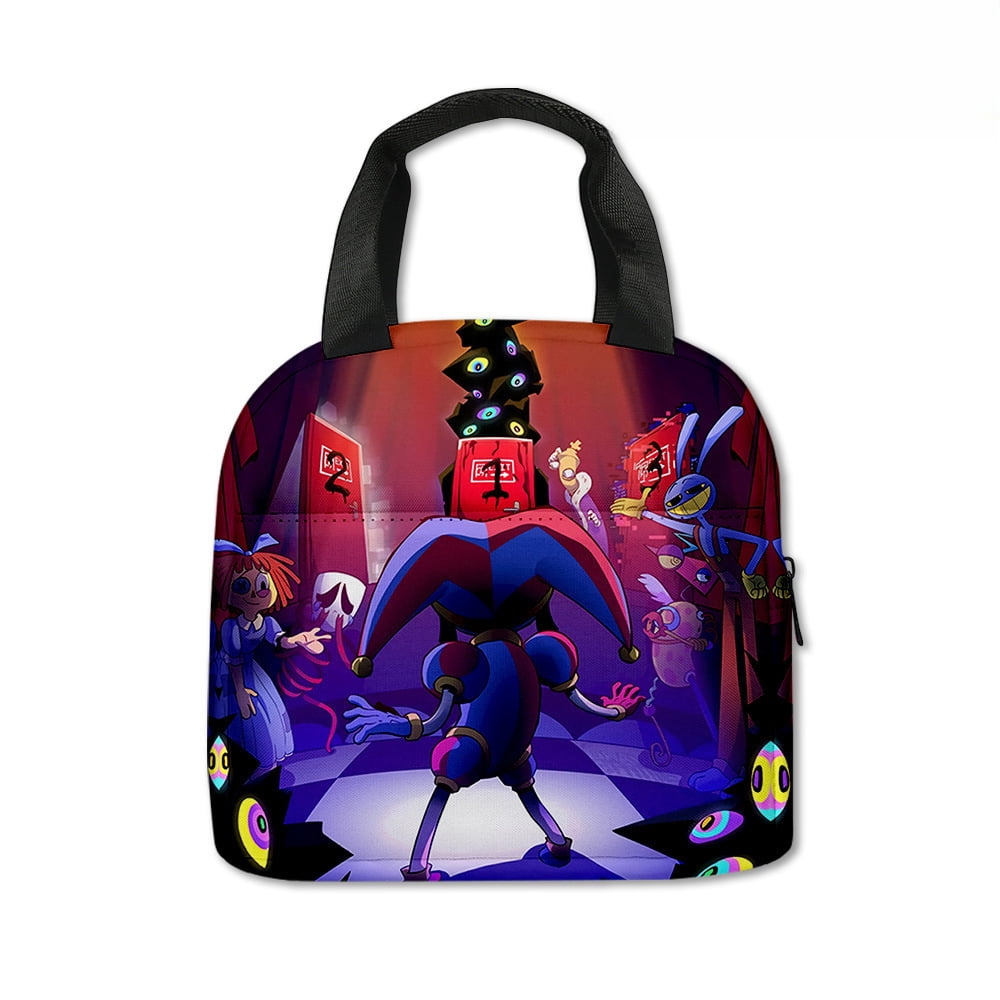 New cartoon anime cool digital circus print lunch bag, large-capacity ...