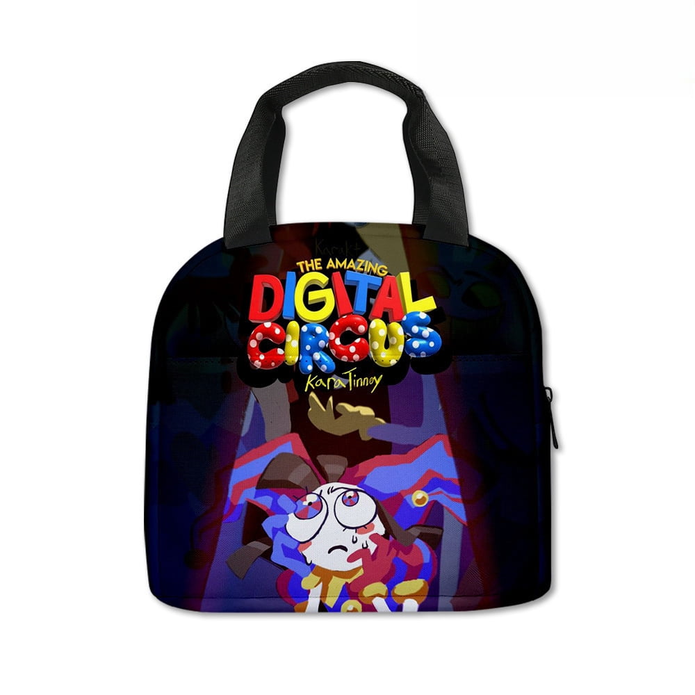 New cartoon anime cool digital circus print lunch bag, large-capacity ...