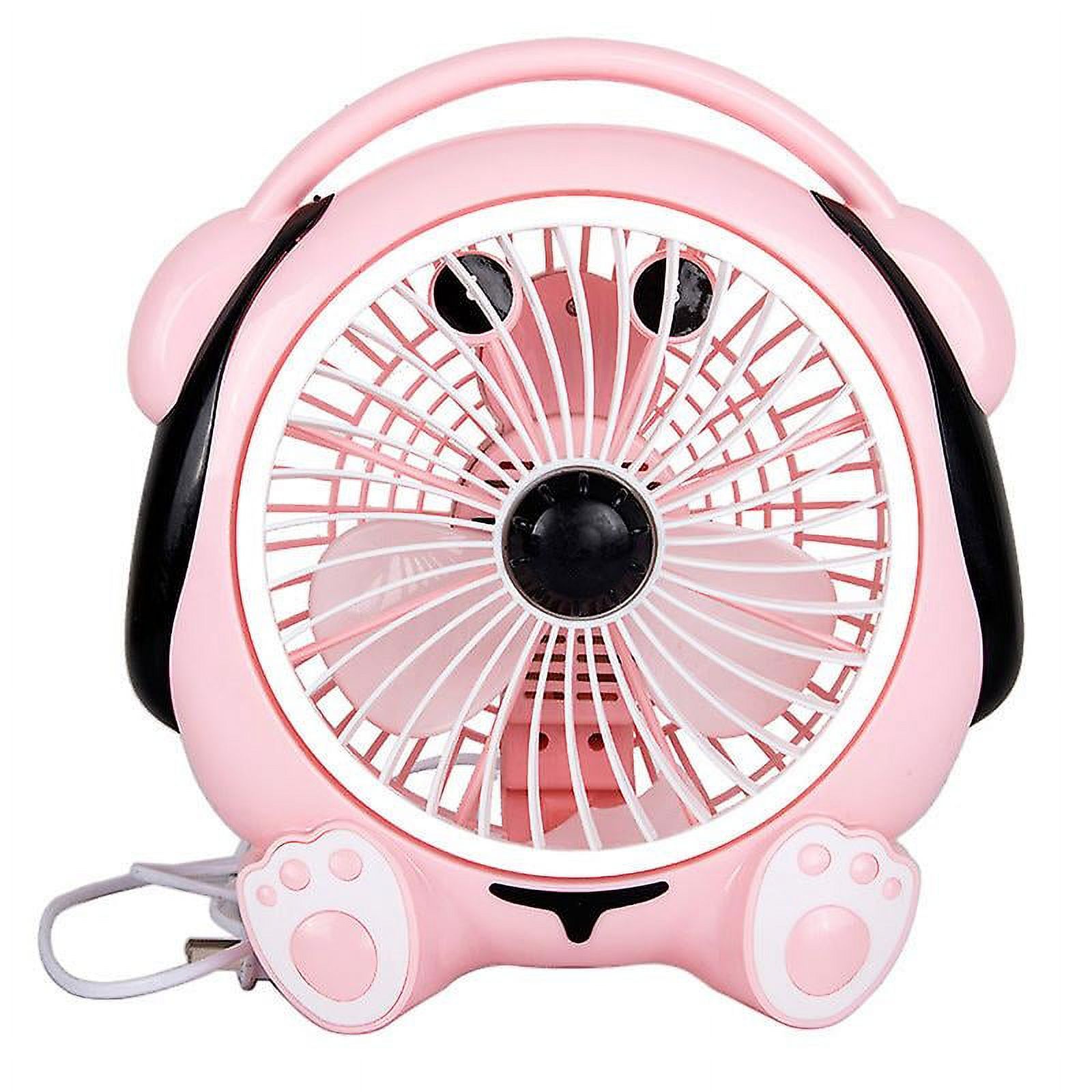 New cartoon fan desktop little fan desktop large wind fan rotary fan ...