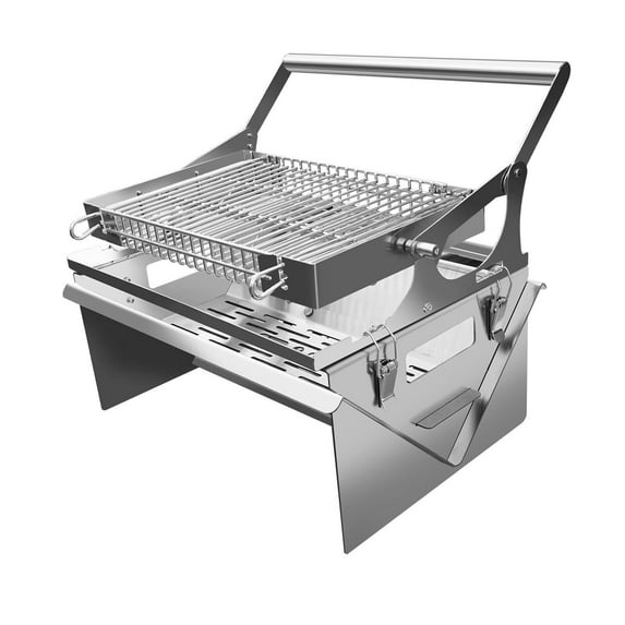 New charcoal grill for barbecue Stainless steel 360°rotating flip grill ...