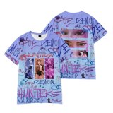 New cute cartoon 3D printed round-neck short-sleeve unisex casual ...