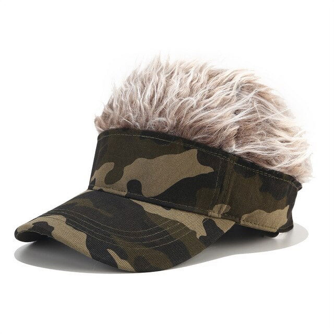 New hat unisex Funny Wig Cap Flair Hair Visor Casual Golf Caps Outdoor ...