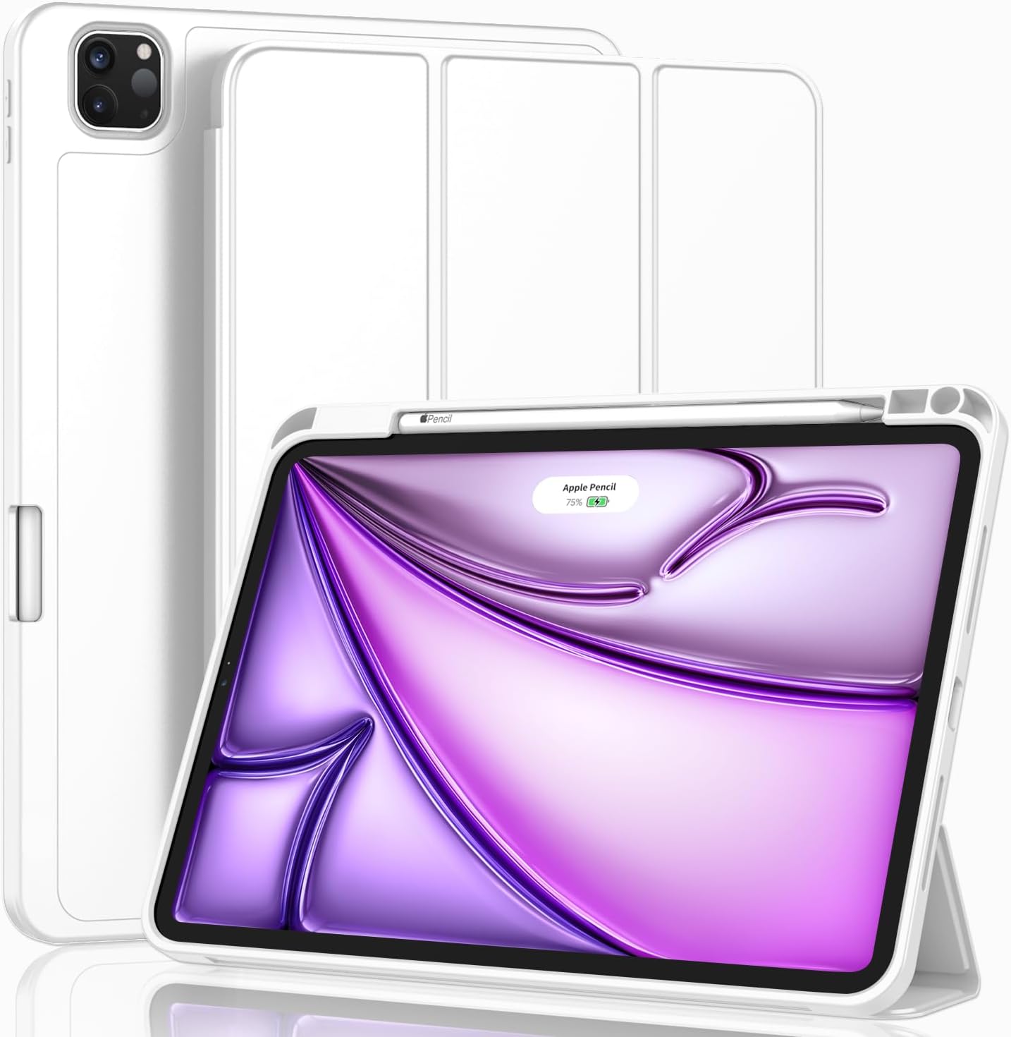 New iPad Air 13 Inch Case M2 2024 with Pencil Holder, Smart iPad Case ...