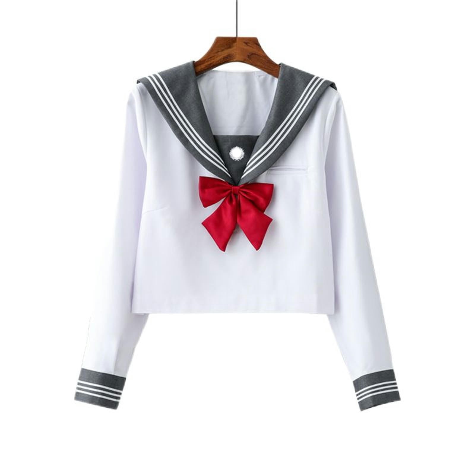 New jk clothing gray collar white women's class uniform college style ...