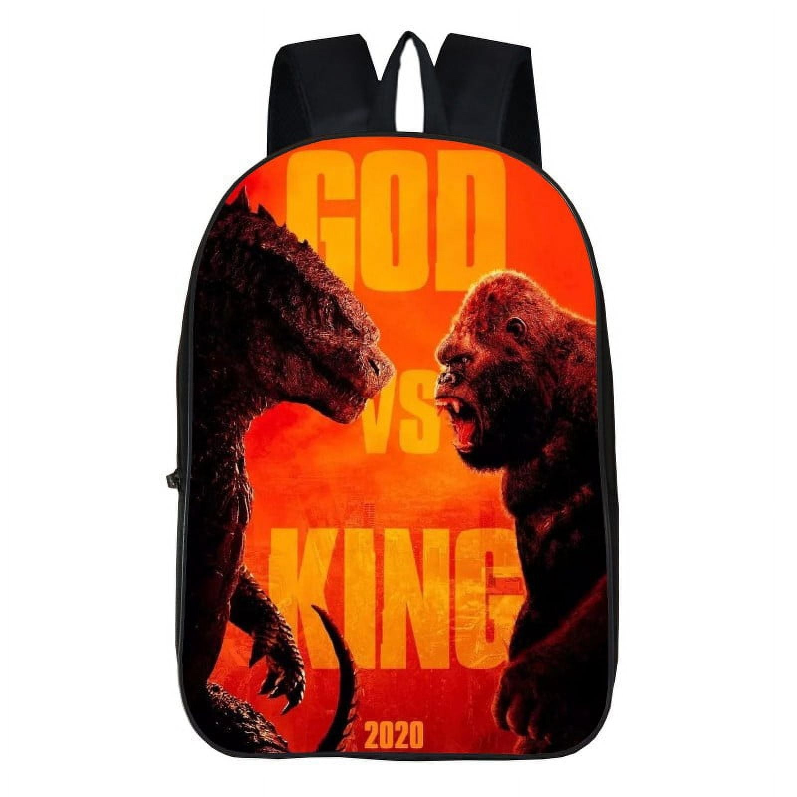 New printed Godzilla War King Kong backpack cartoon film peripheral ...