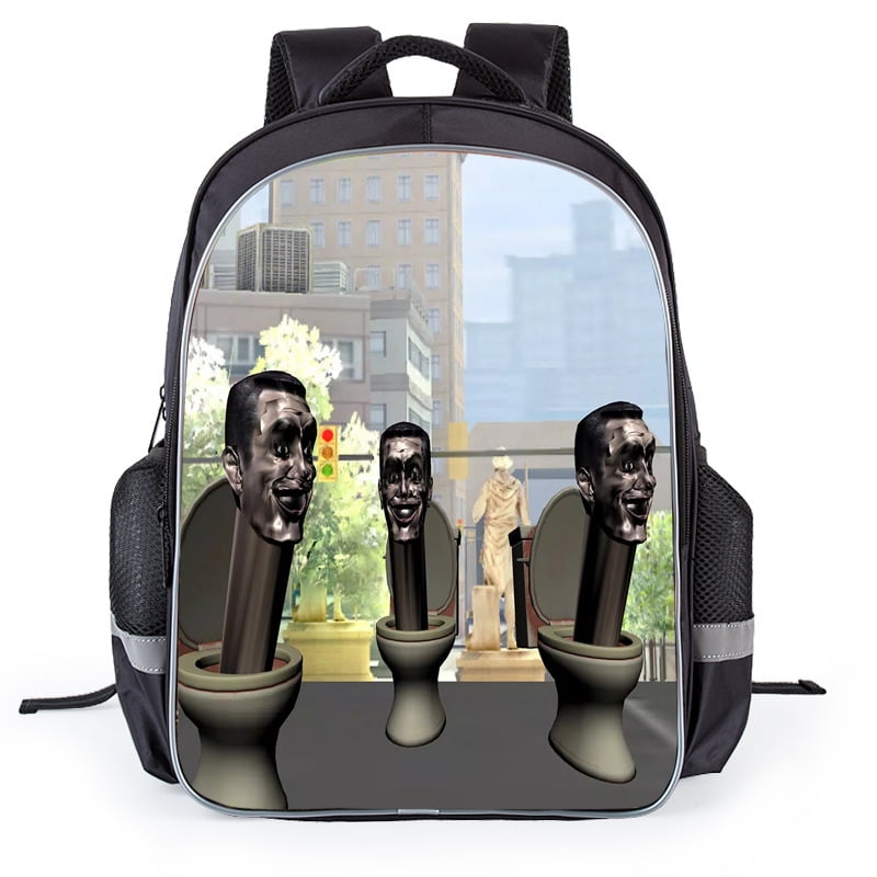New product Skibidi Toilet toilet double-layer backpack for primary ...