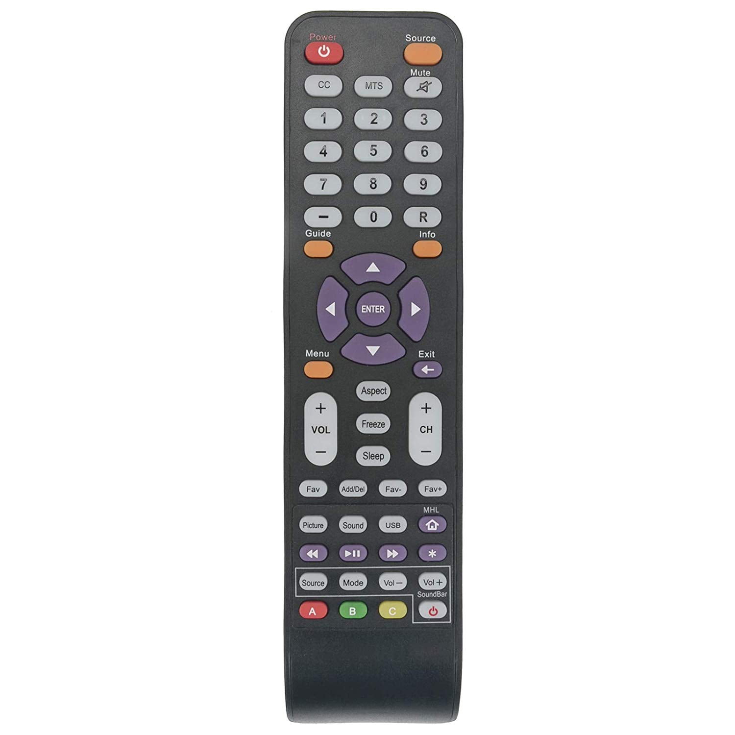 New remote control 142021270009C for SCEPTRE TV U650CV-UMK E195BV-SMQR ...