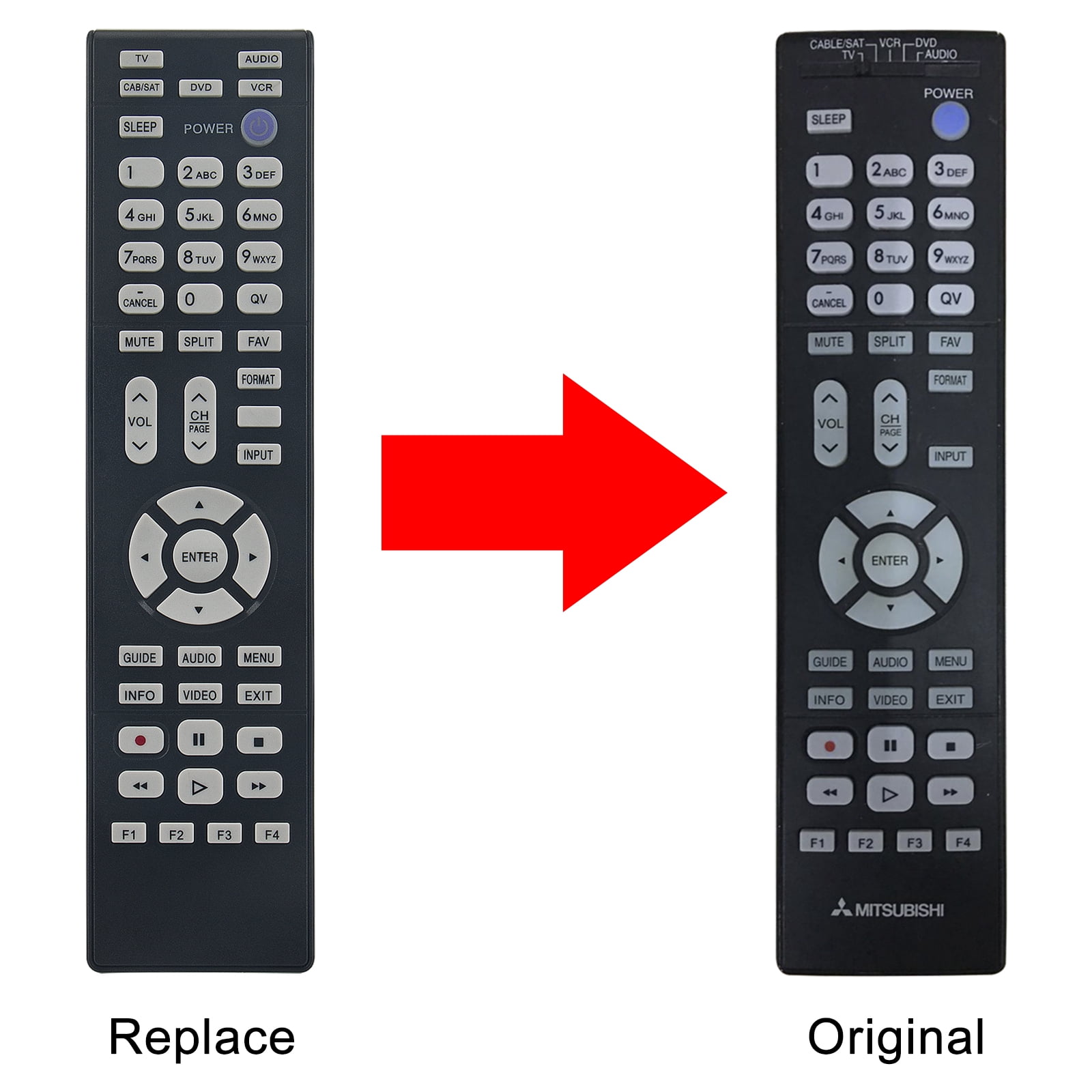 New replace remote control fit for Mitsubishi Medallion TV 3331RA1-00 ...
