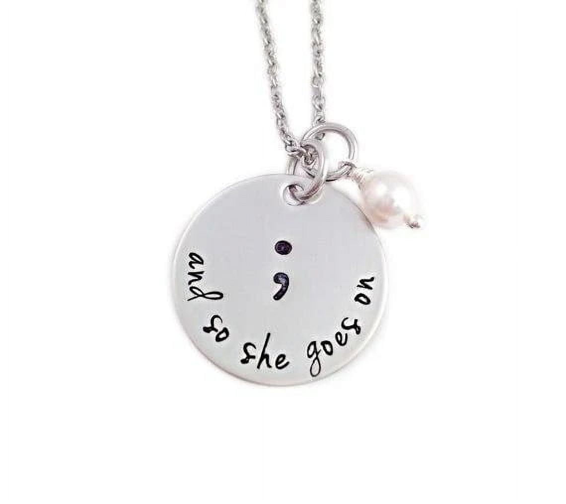 New silver plated "And so she goes on" Stamped silver plated pack of 5 ...