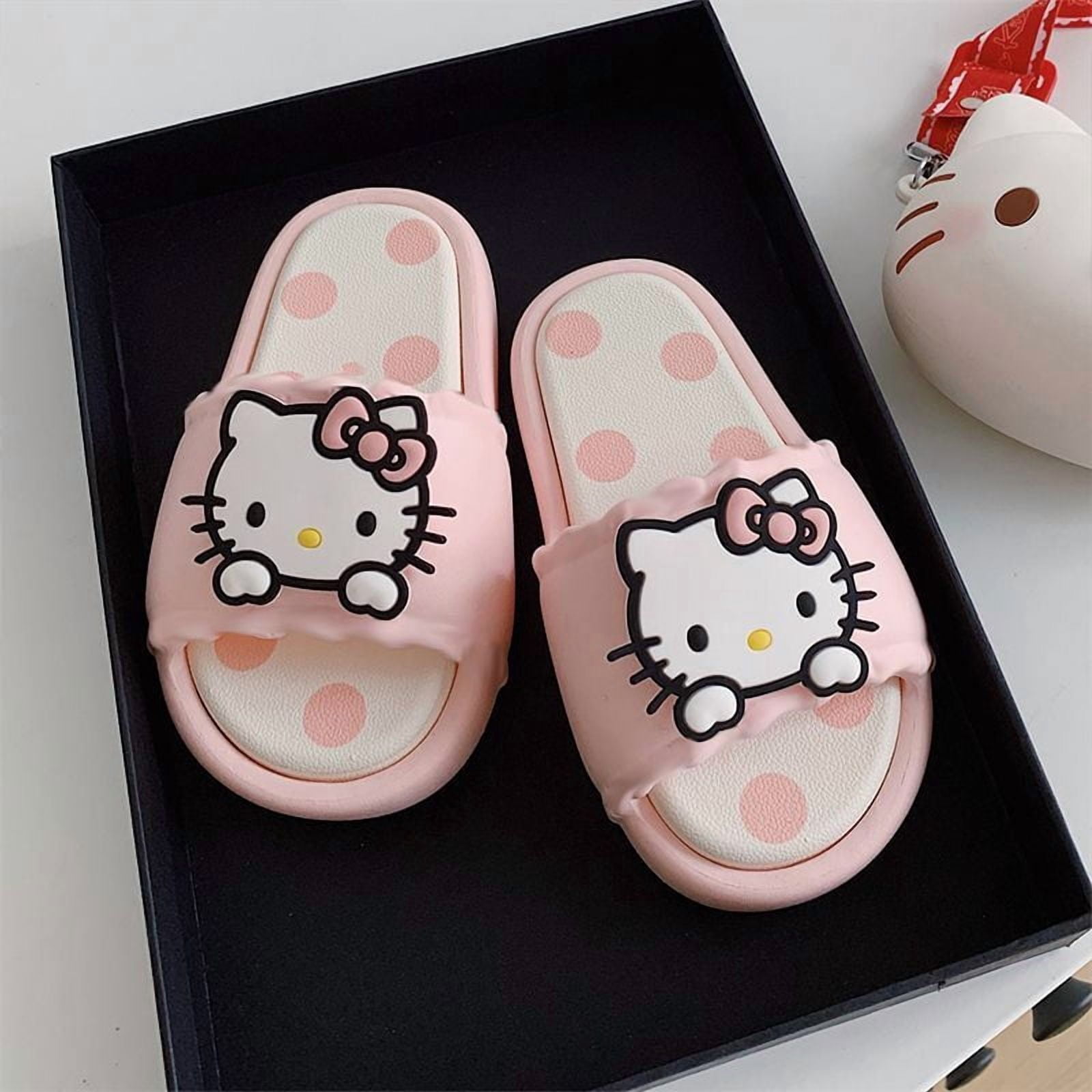 New style cute cartoon cartoon character kitty cat slippers women's ...