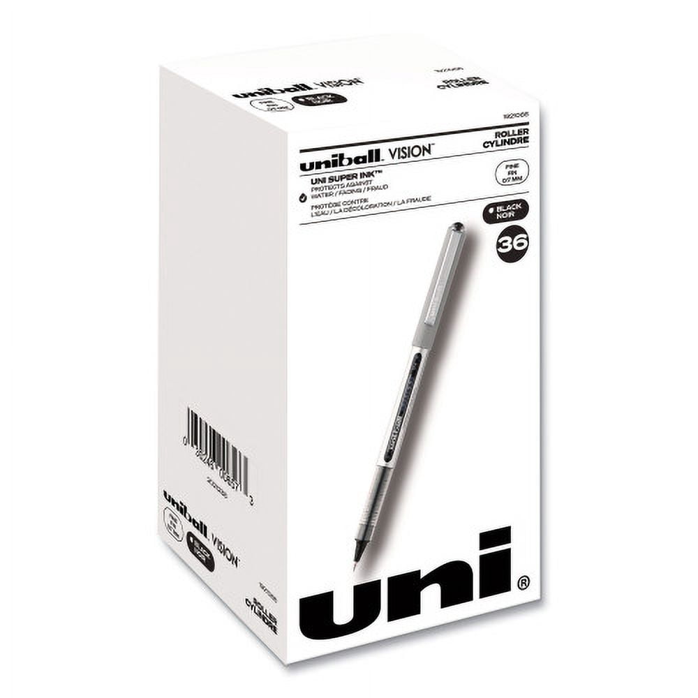 New uni-ball VISION Roller Ball Pen, Stick, Fine 0.7 mm, Black Ink ...