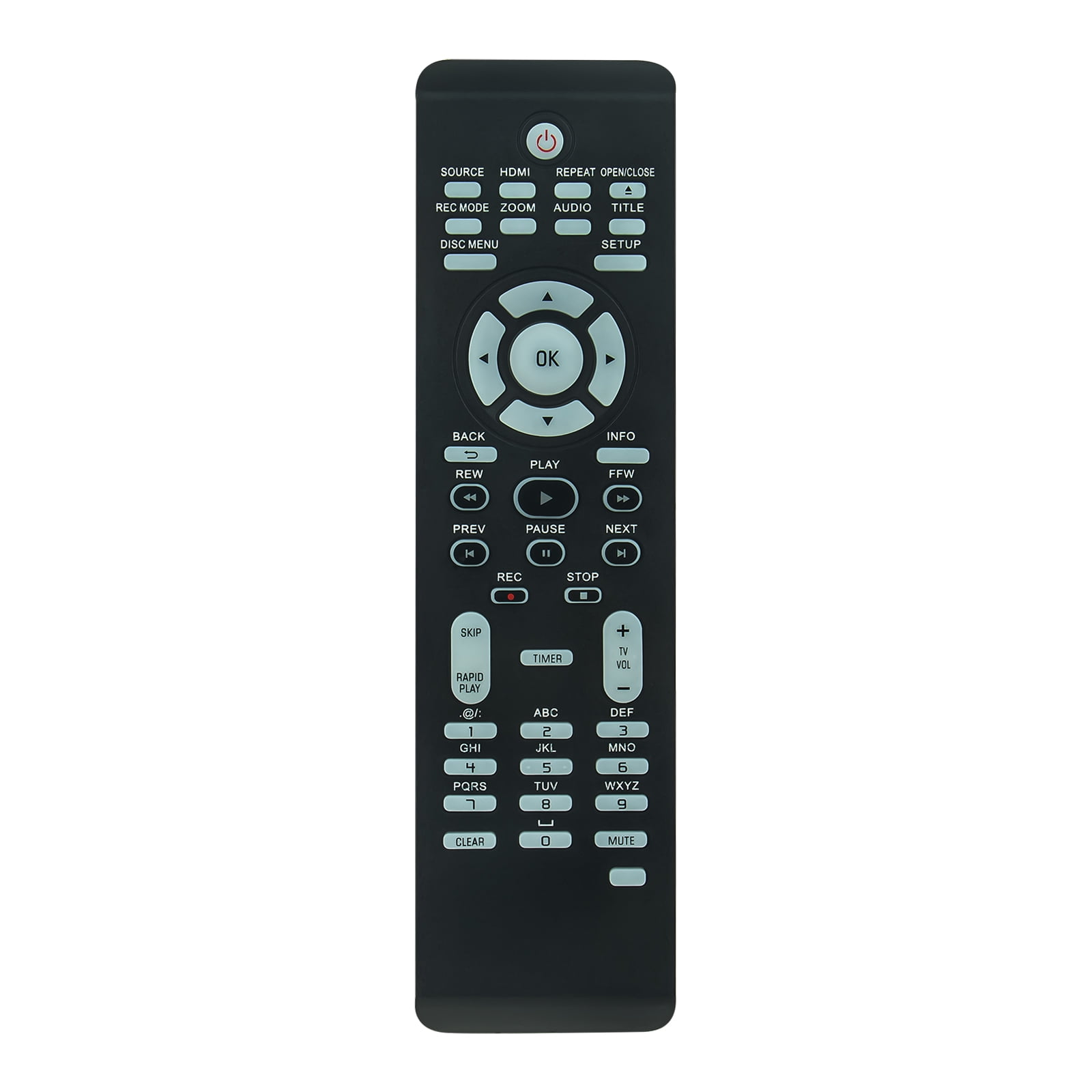 New universal Replace Remote Control compatible with Philips DVDR3475 ...