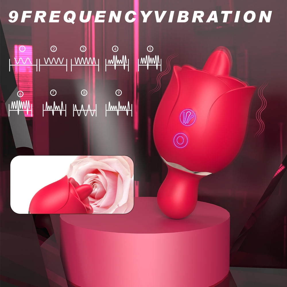 New Upgraded Sextoy Clitoral Vibrator Rose Sex Toy 2 In 1 Female Flower