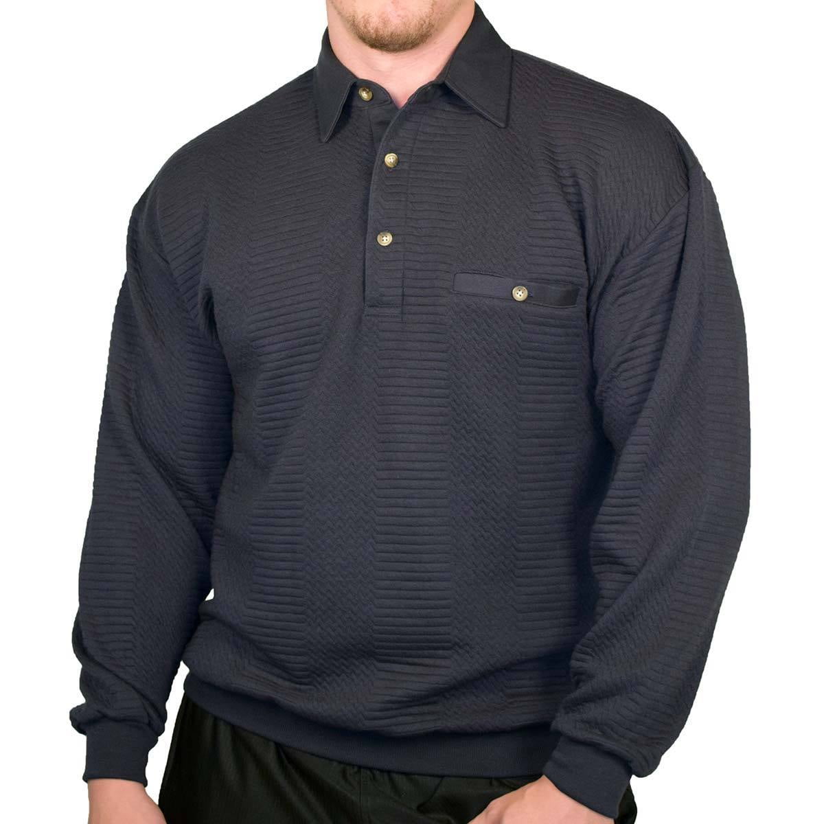 New w/ Tags LD Sport Solid Textured Long Sleeve Banded Bottom Shirt ...
