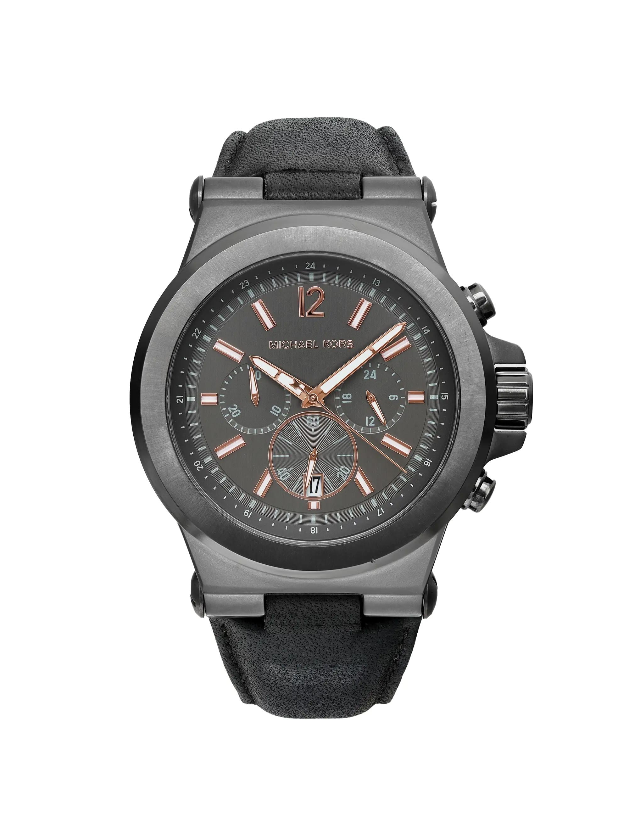 Michael Kors Dylan 46mm Steel Gray Dial Men Quartz Watch MK8511 ...