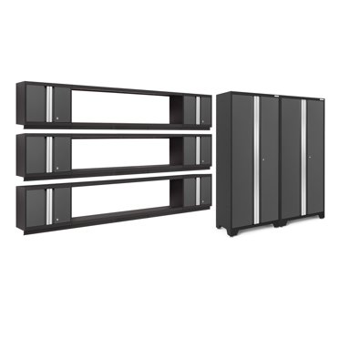 Prepac Elite Black Engineered Wood Storage Cabinet Set G - 8 pc ...