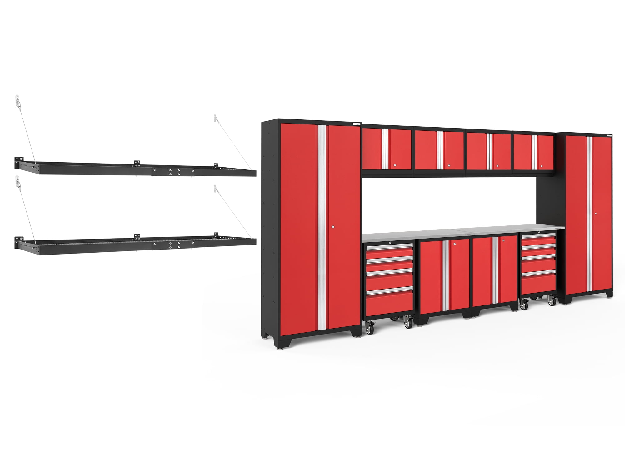 NewAge Products Bold Series Red 14 Piece Cabinet Set, Heavy Duty 24 ...