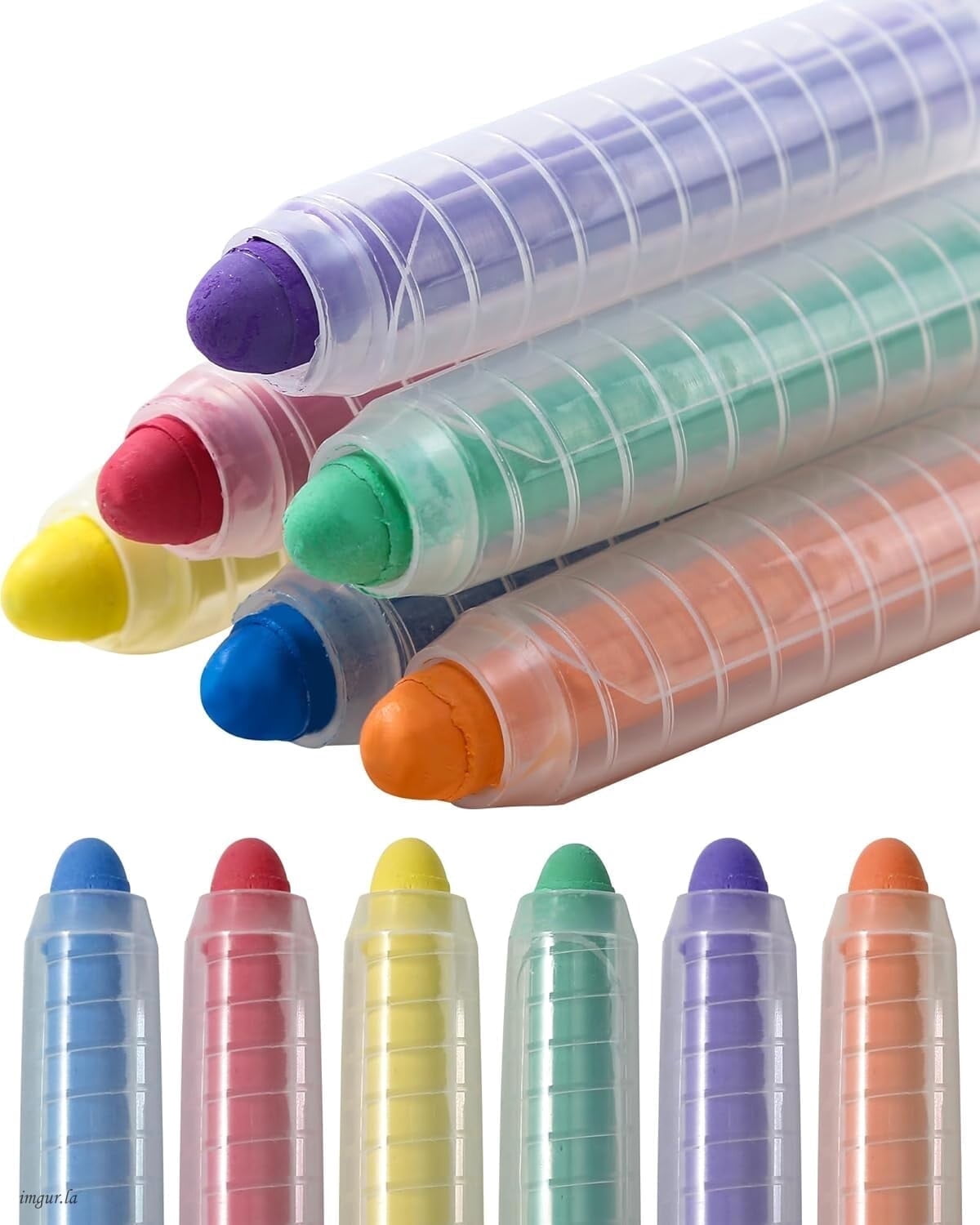 NewFamily Try-It Chalk Set – 6 Dustless Washable Chalks with Holder for ...