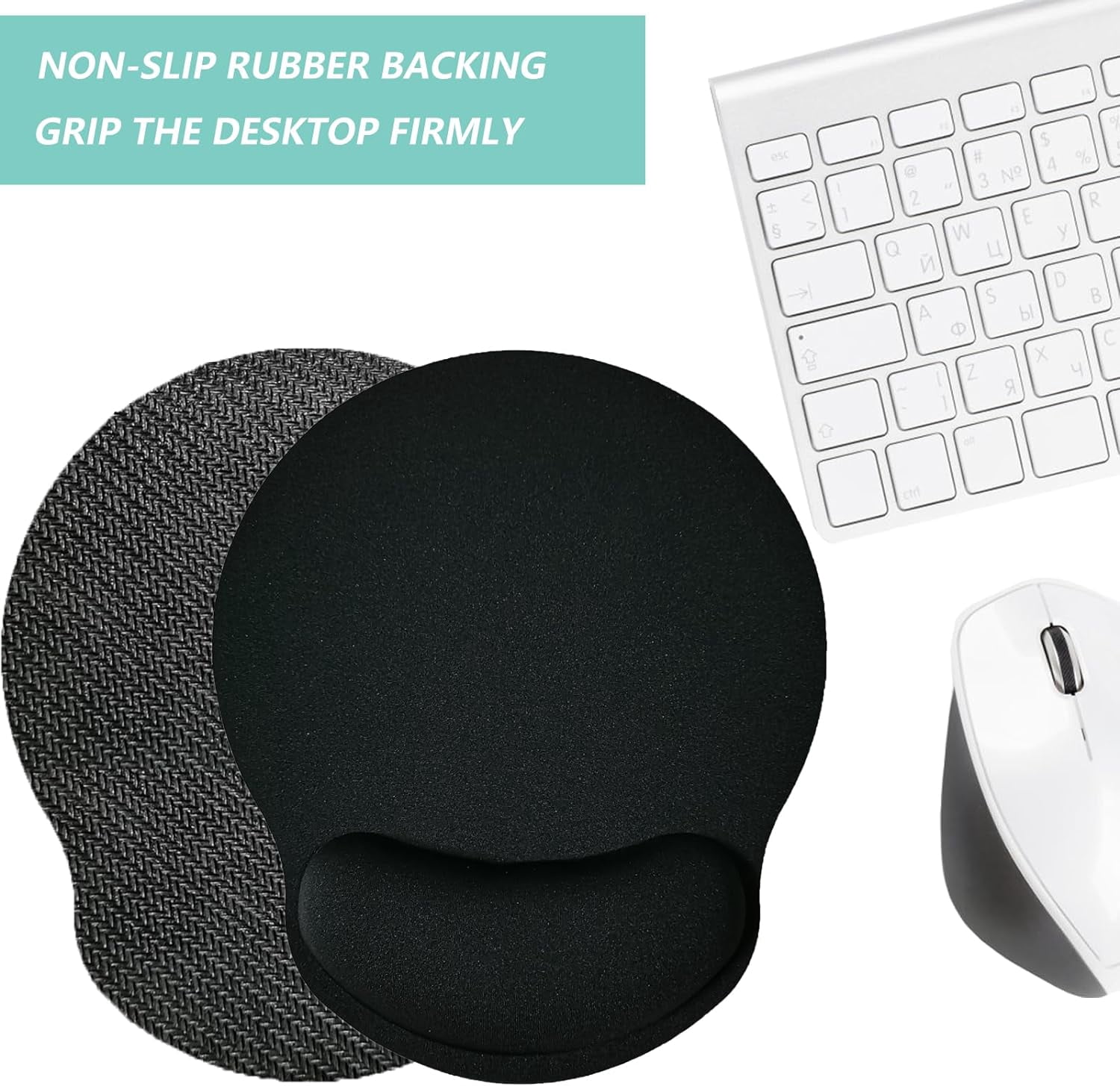 NewHappy Mouse Pad with Wrist Support, Ergonomic Mouse Pad with Memory ...