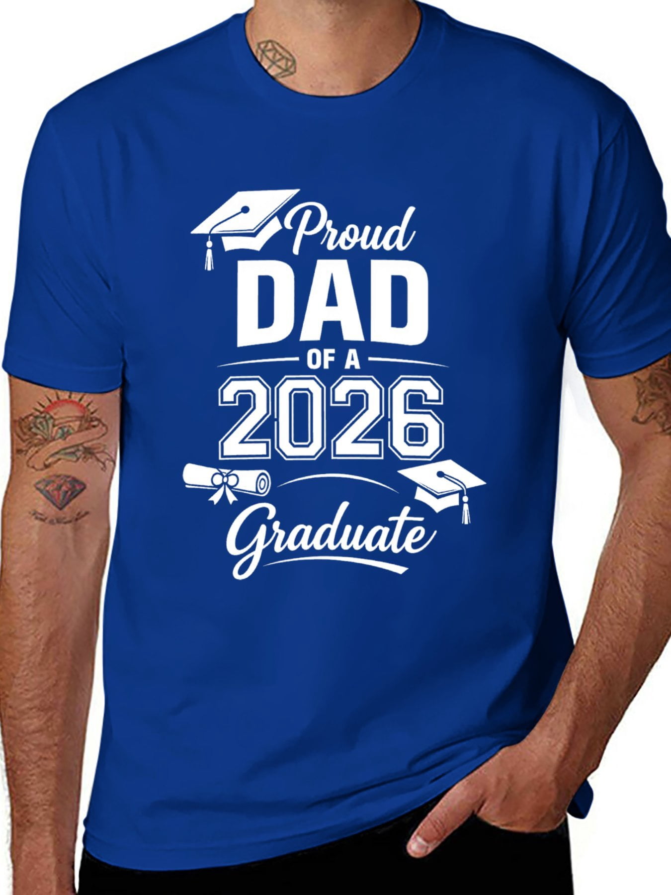 NewJum Proud Dad of 2026 Graduate, Senior Class of 2026 T-Shirt, Soft ...