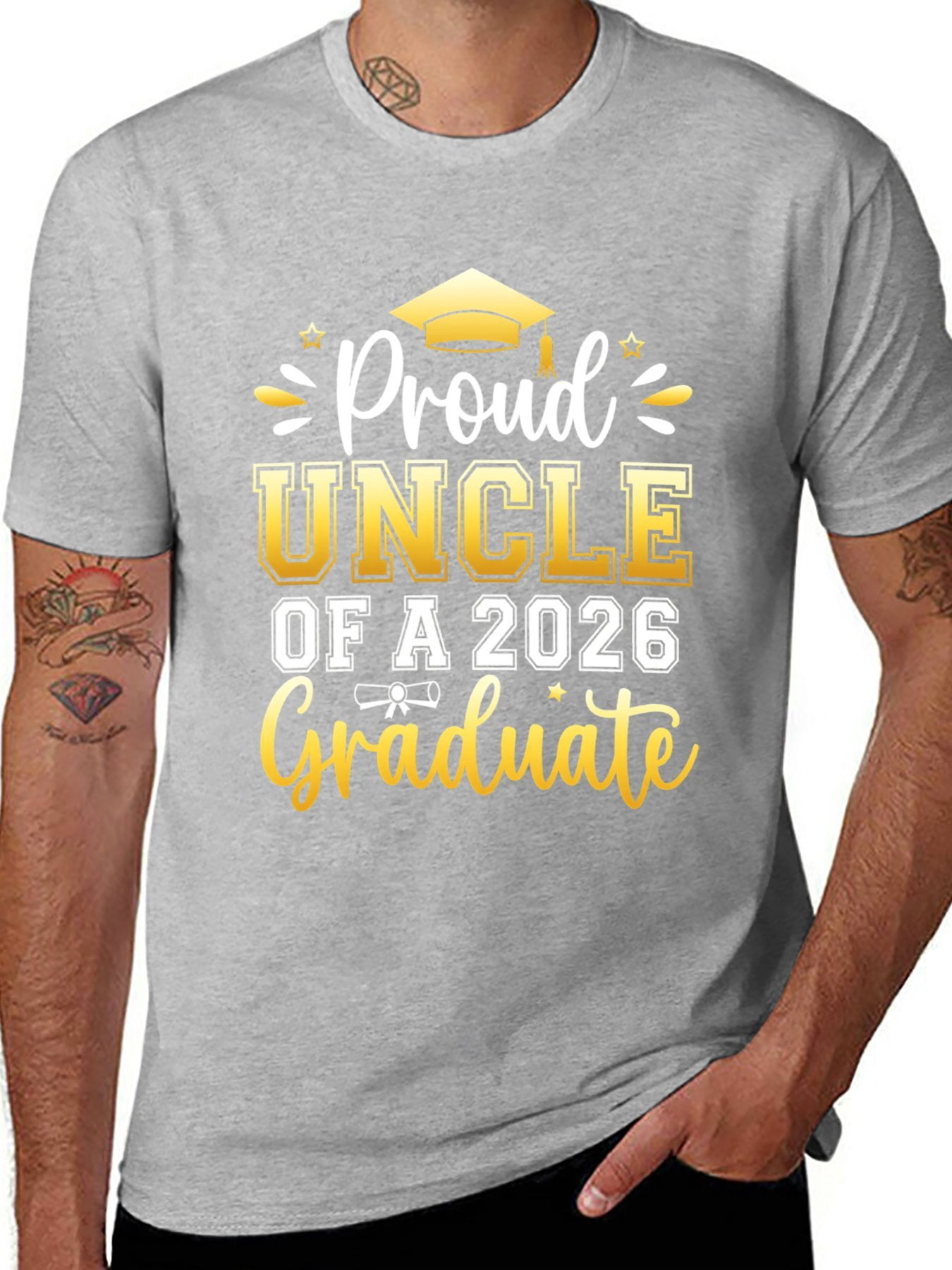 NewJum Proud Uncle of a 2026 Graduate, Senior Graduation Men's T-Shirt ...