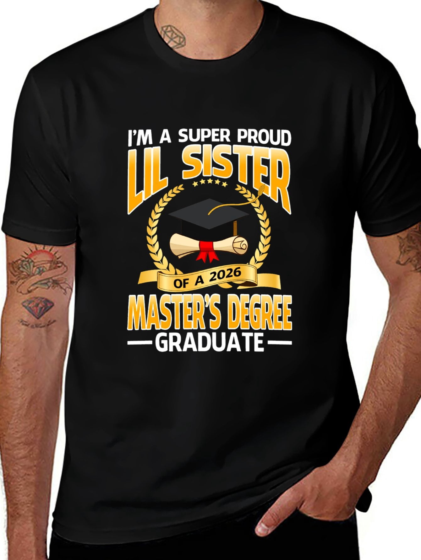NewJum Super Proud Lil Sister of 2026 Master's Degree Grad, Graduation ...