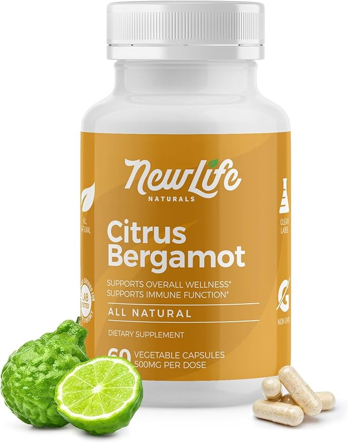 NewLife Naturals Citrus Bergamot Extract, 500mg, Supports Healthy ...