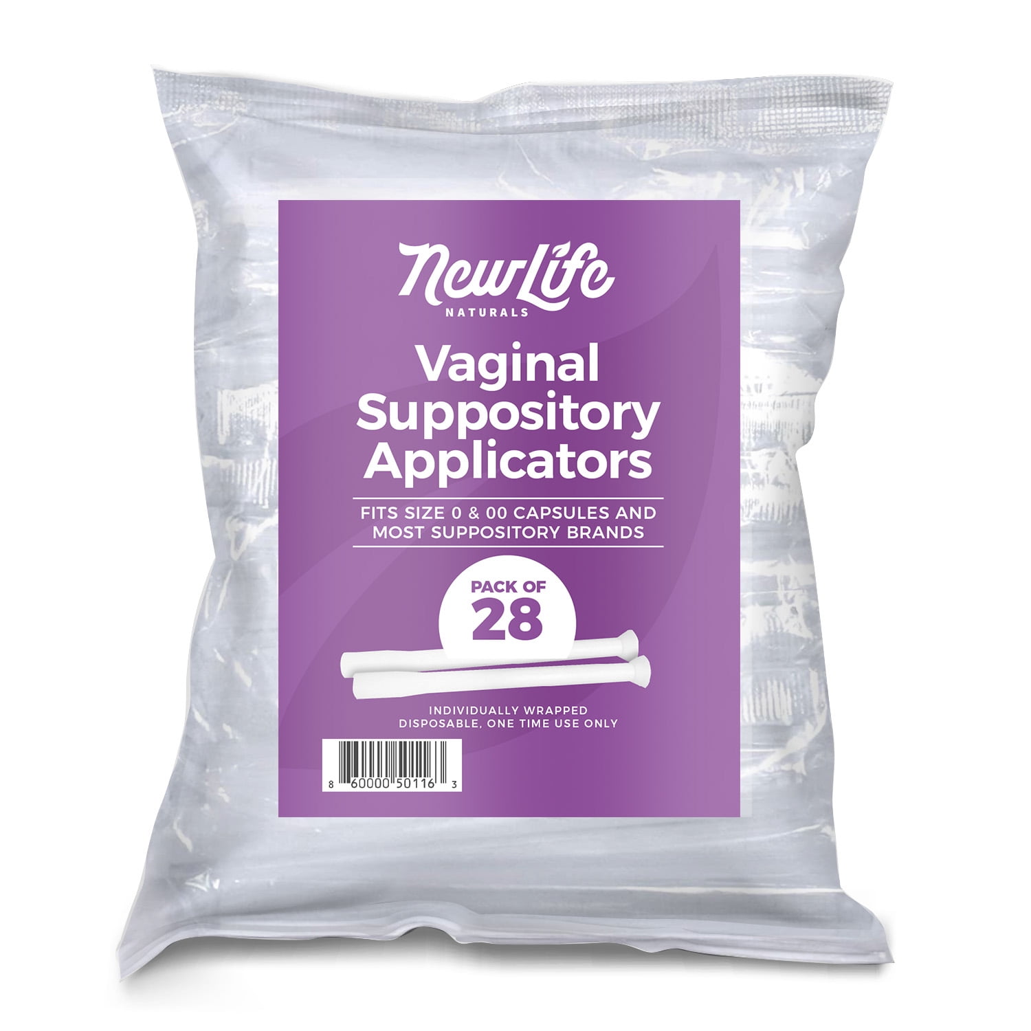 NewLife Naturals Disposable Vaginal Suppository Applicators, Size 0 and ...