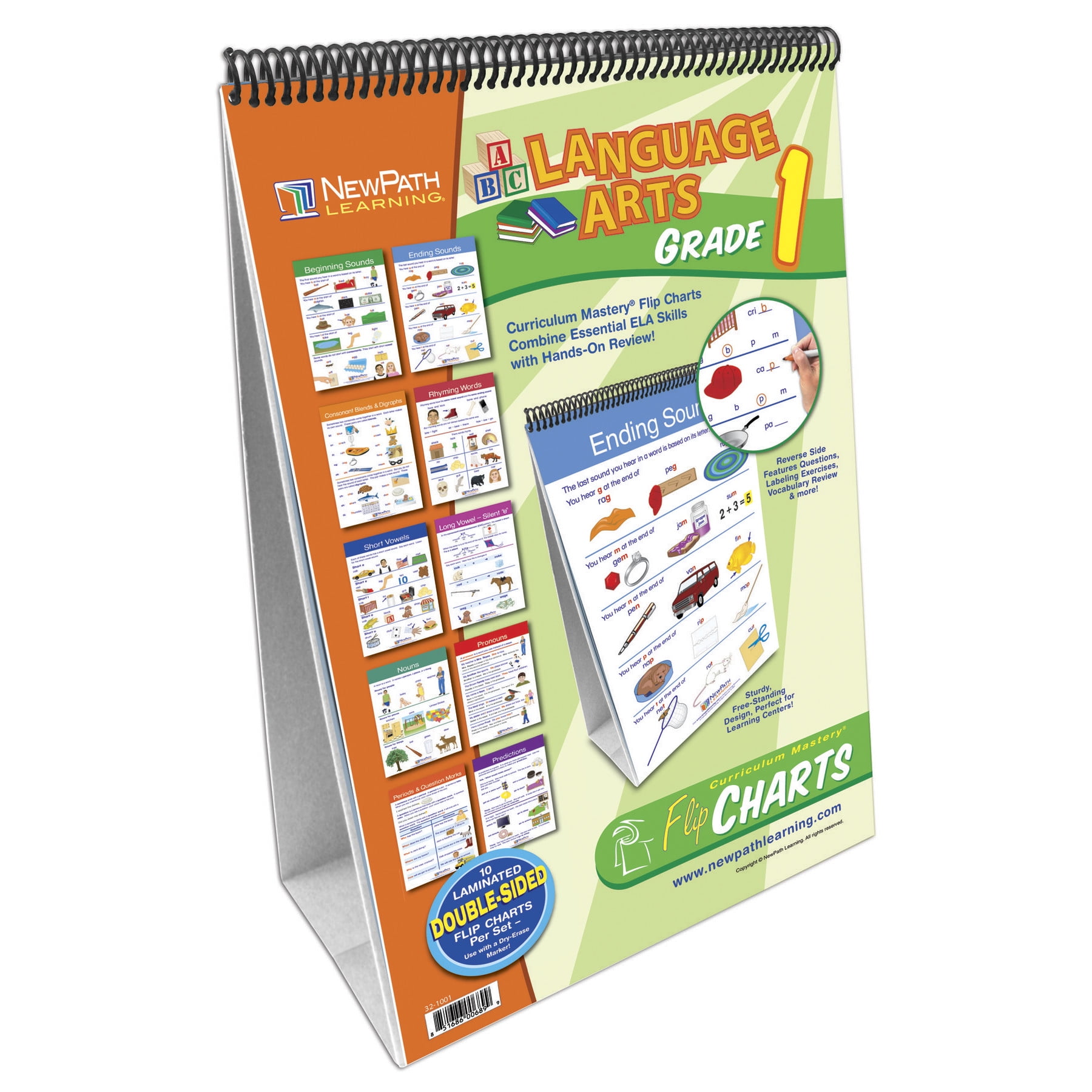 NewPath Learning Language Arts Write-On/Wipe-Off Flip Chart Set, Grade ...