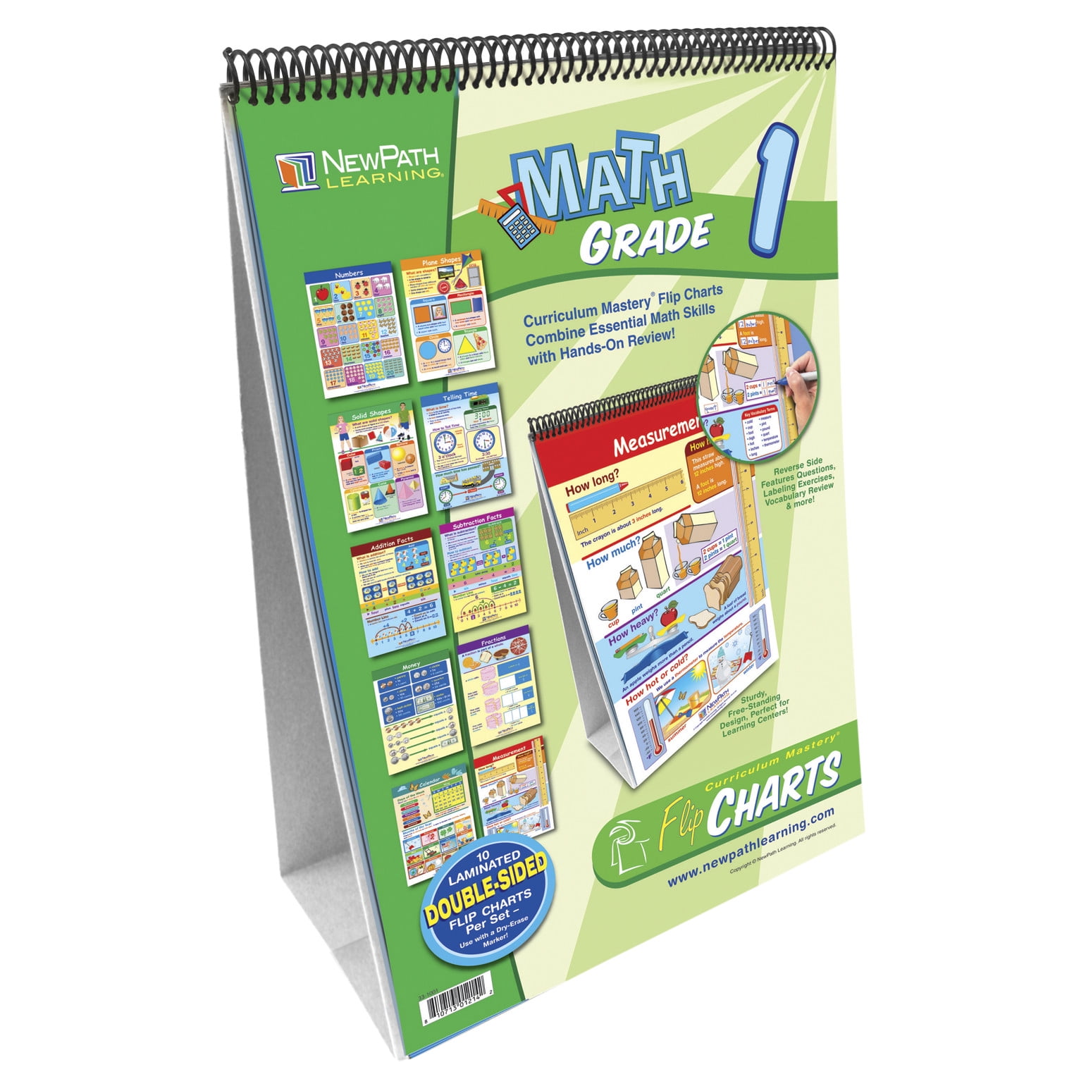 NewPath Learning Math Write-On/Wipe-Off Flip Chart Set, Grade 1 ...