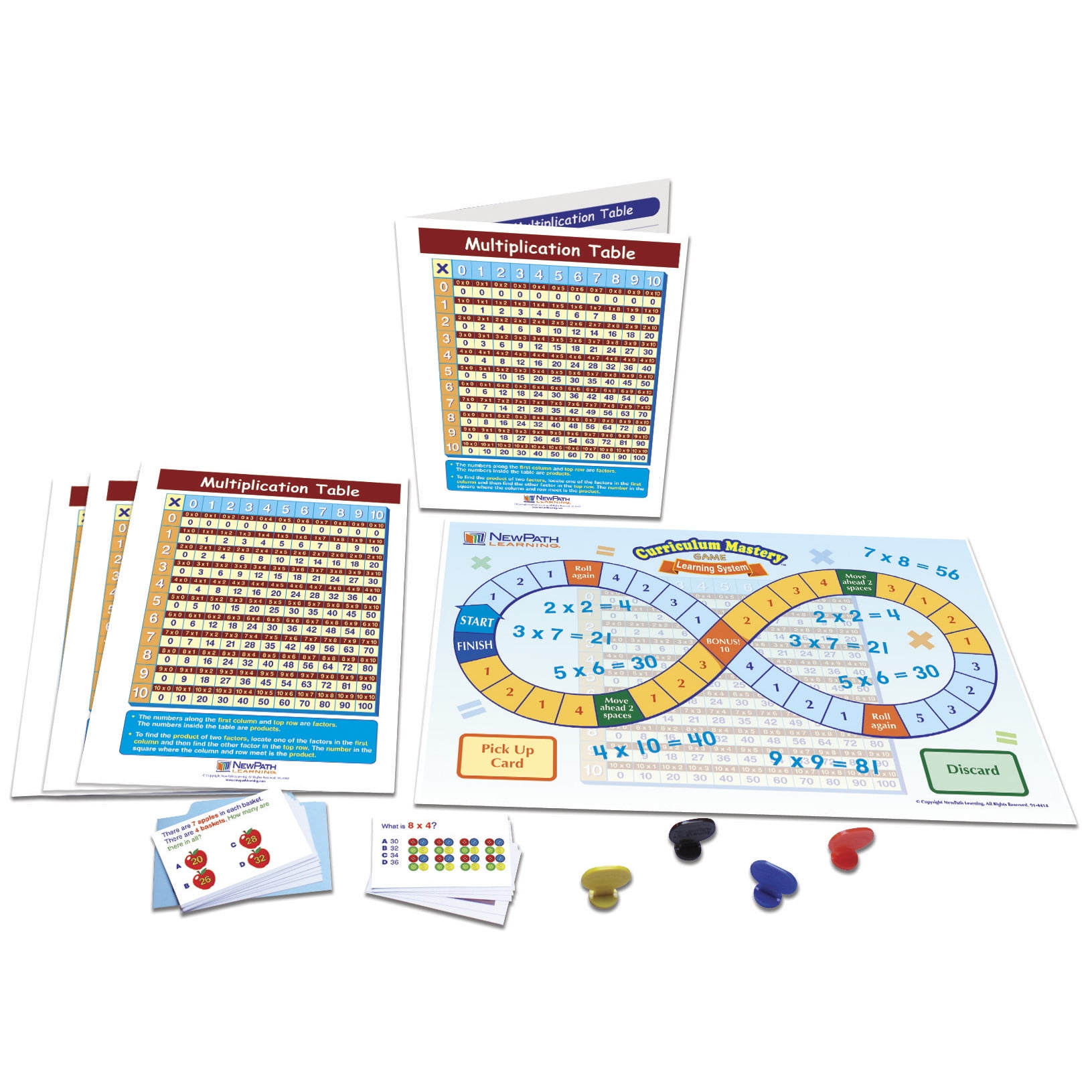 NewPath Learning Multiplication Table Learning Center Game, Grade 3 to ...