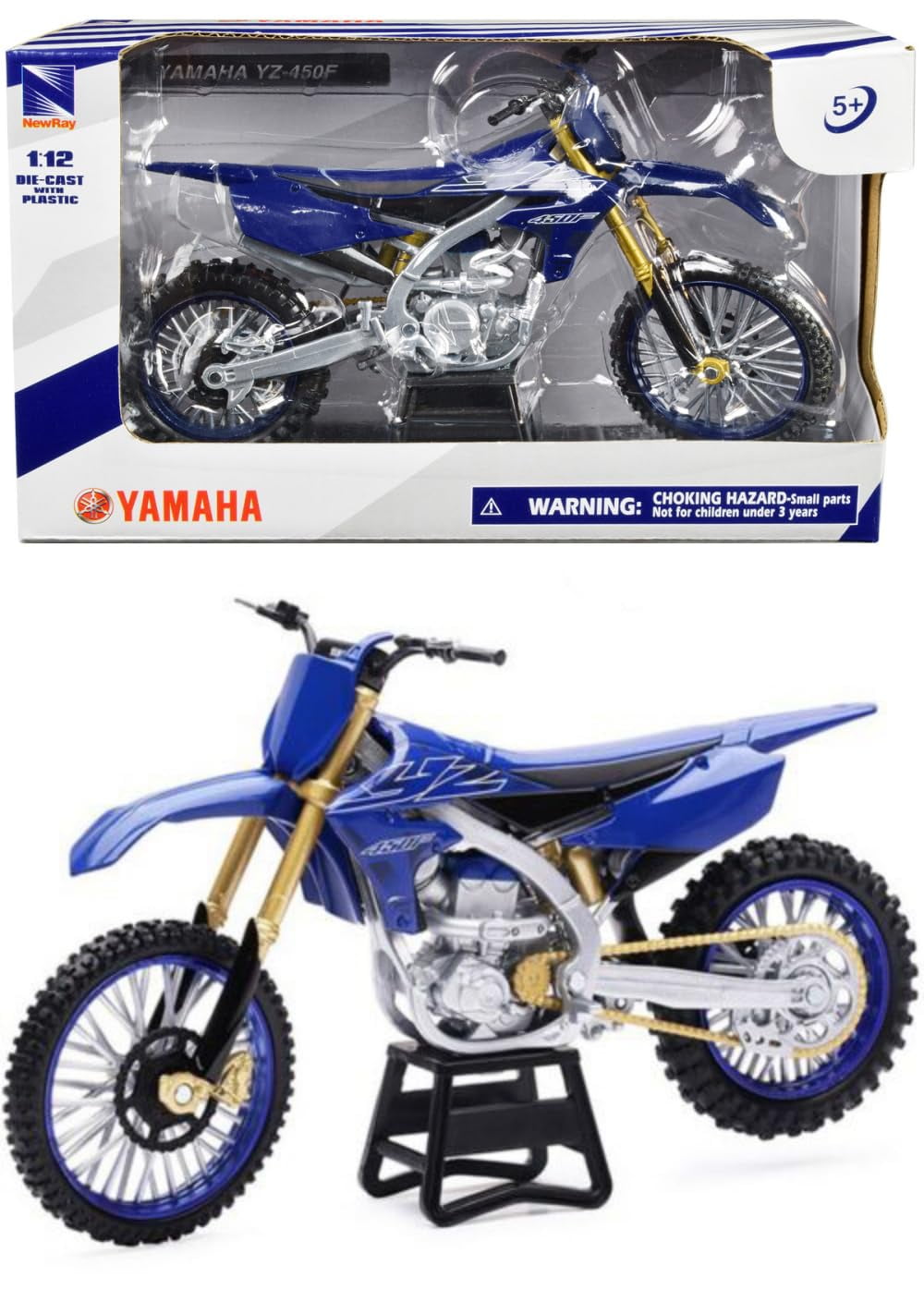 NewRay 1:12 Scale Toy Yamaha YZ450F Replica Dirt Bike - Walmart.com